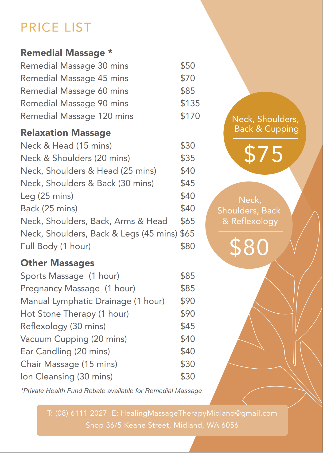 Healing Massage Therapy | Scheduling and Booking Website